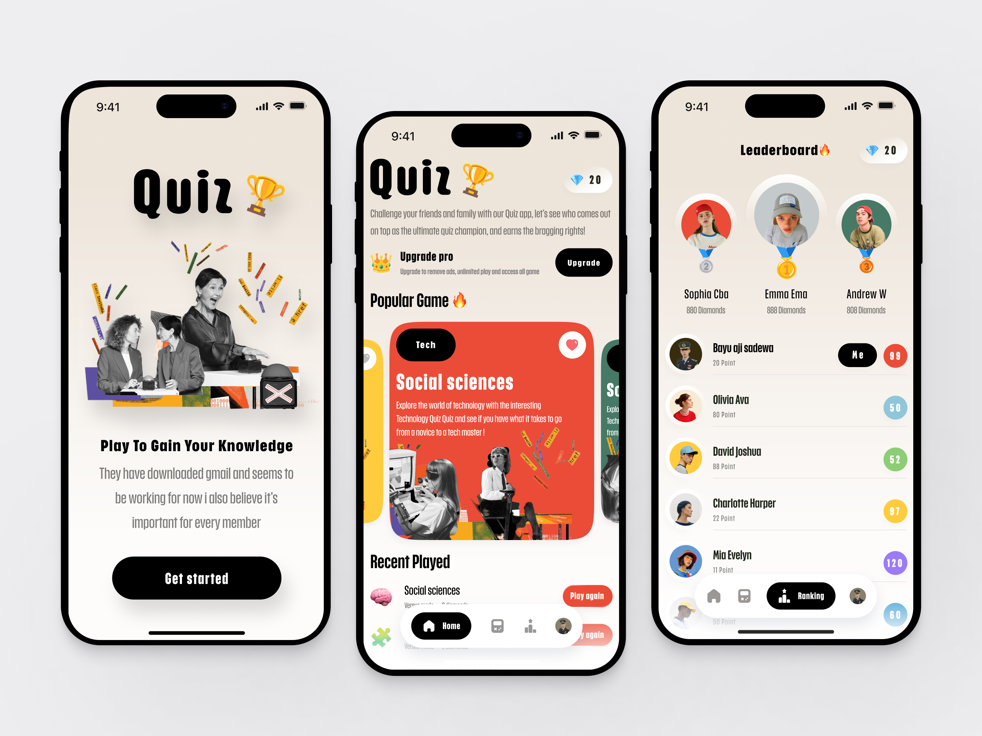 Quizzer - Interactive Quiz Mobile App by Fanka for Korsa on Dribbble