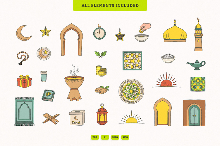 Islamic Line Icon Set – Ramadan & Eid by MEANDSTUDIO on Dribbble