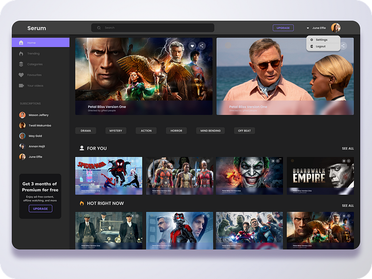 Video Streaming App (UI Animation) by William Chidube on Dribbble