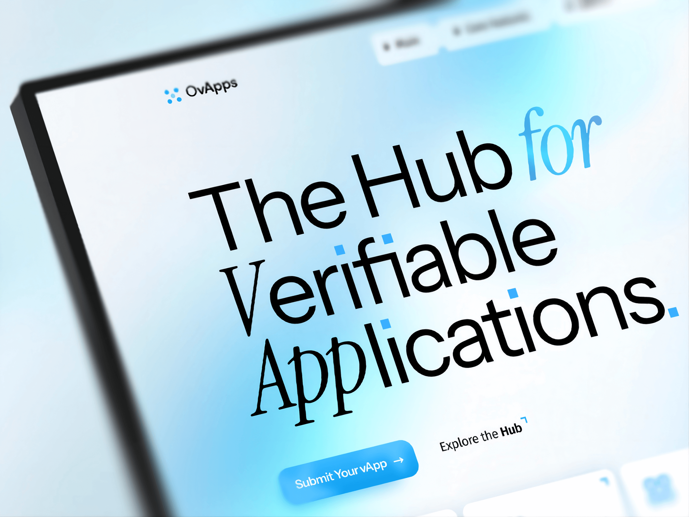 0vApps: Landing Page AI-based Hub for Verifable Applications by Vlad ...