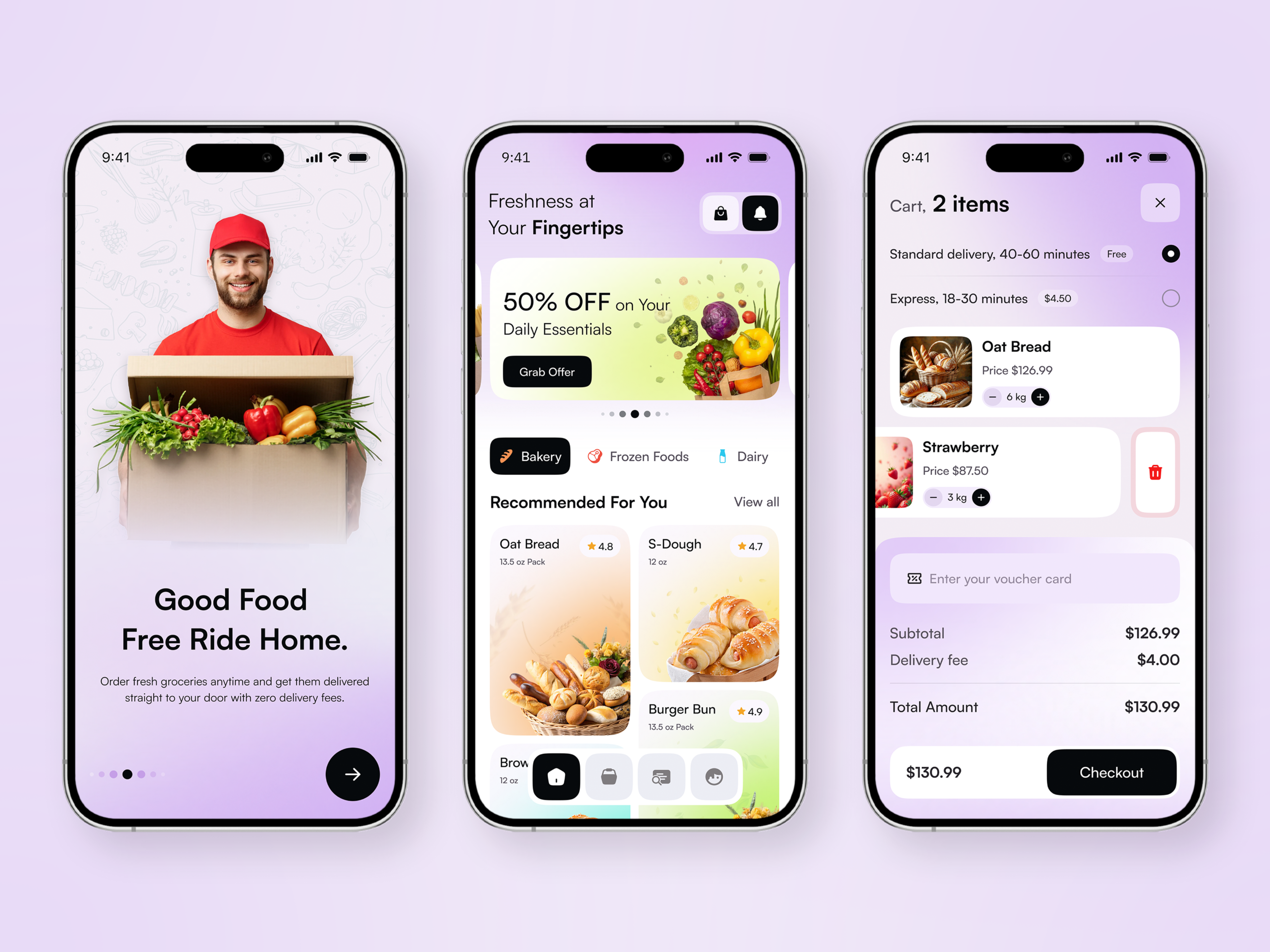 Grocery Delivery App — E-commerce Mobile UI by SHIMUL BILLAH on Dribbble