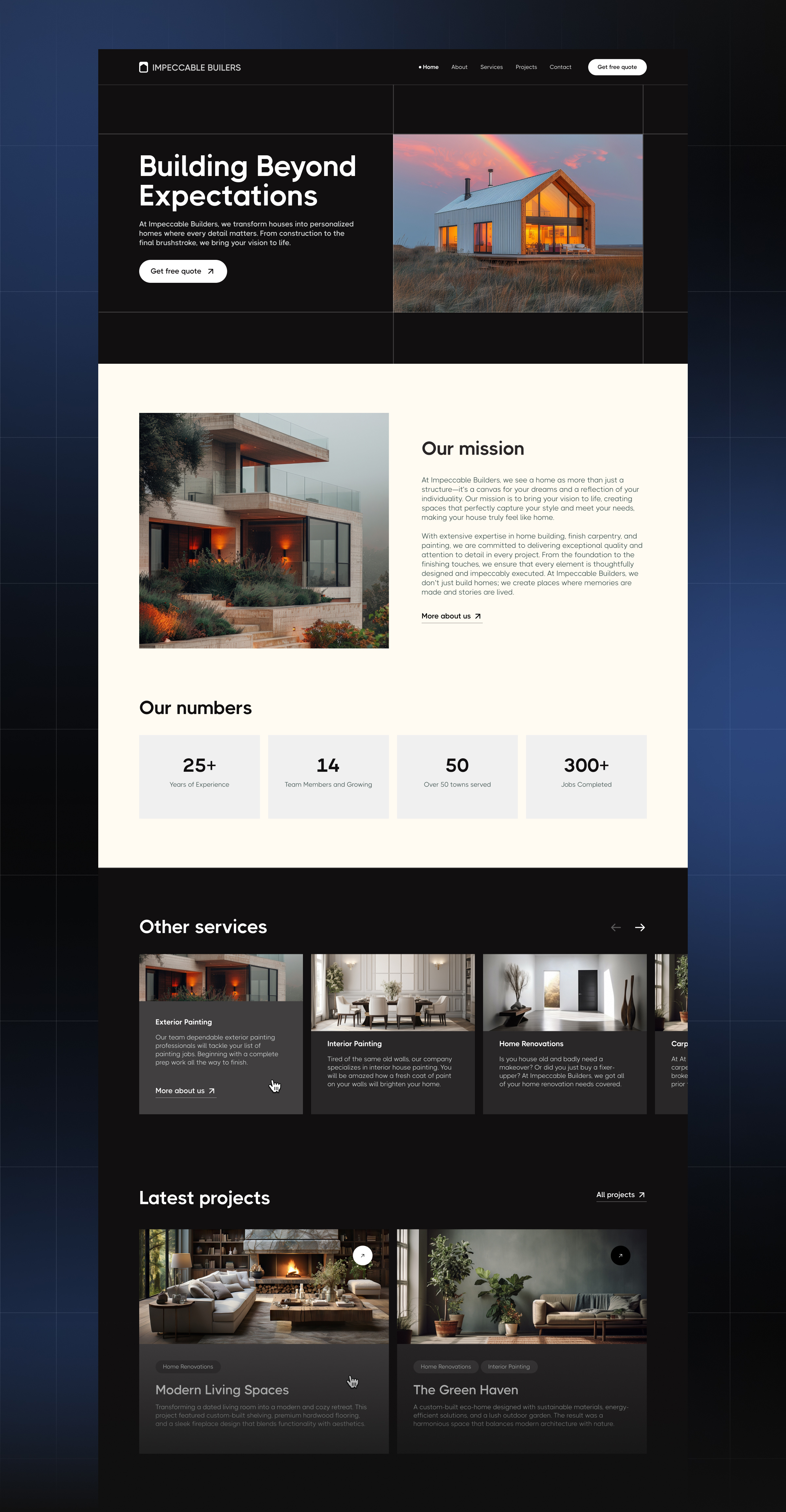Building & Renovation Services Website by Bato on Dribbble