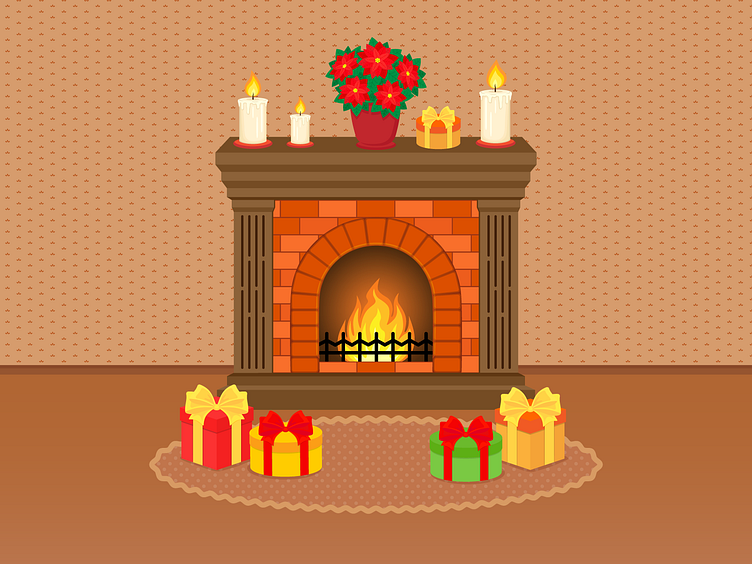 Fireplace by Elena Barskaya on Dribbble