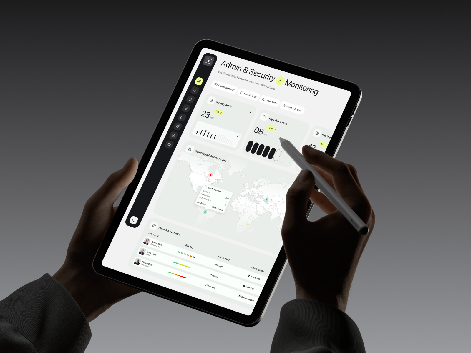 Admin & Security Monitoring Dashboard by Sahin Mia for Pixelean - Ui/Ux ...