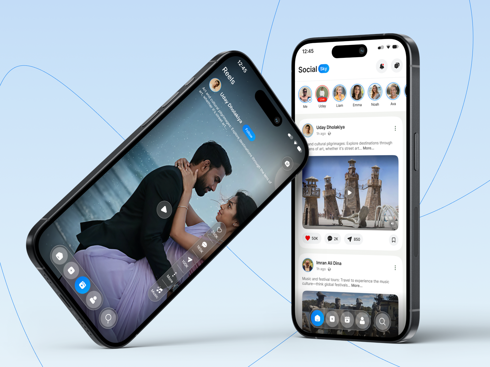 Social Media Mobile App – UI/UX Design by Lumeaf Design on Dribbble