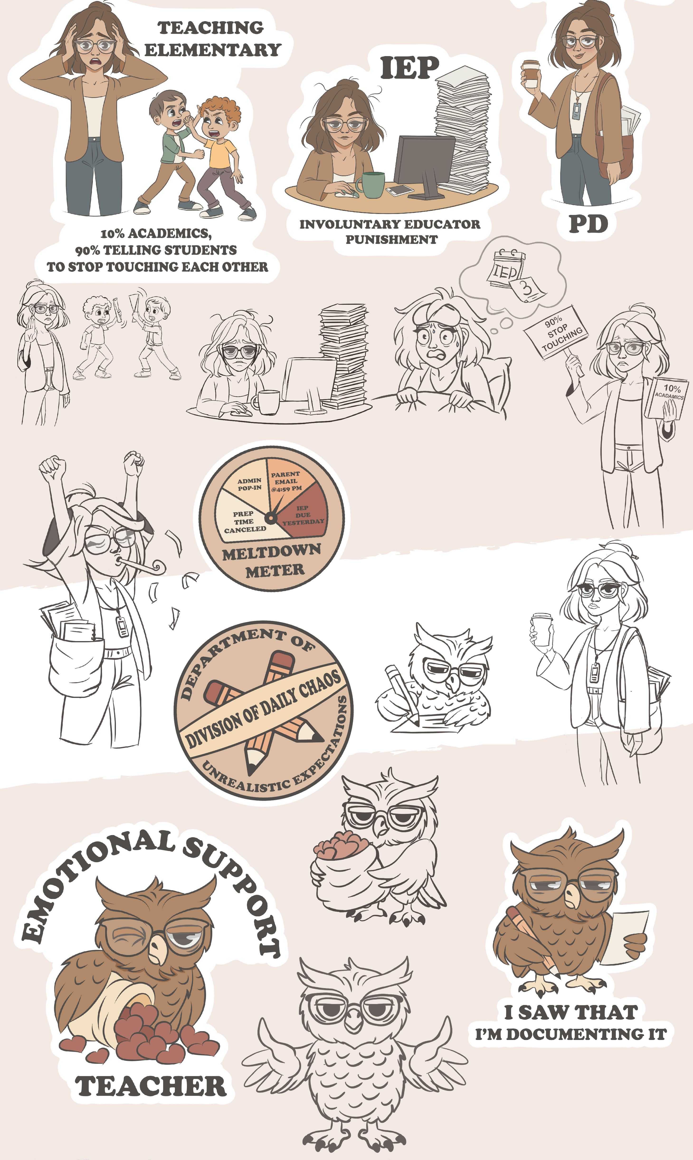 Vector stickers, character design (mascot) by Natalia Belovolova on ...