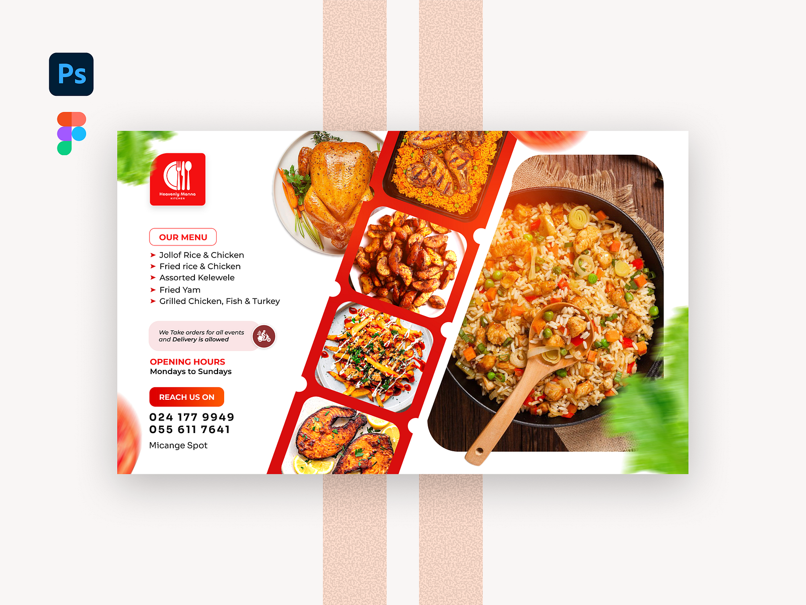 Food banner Design by Bright Tsatsu on Dribbble