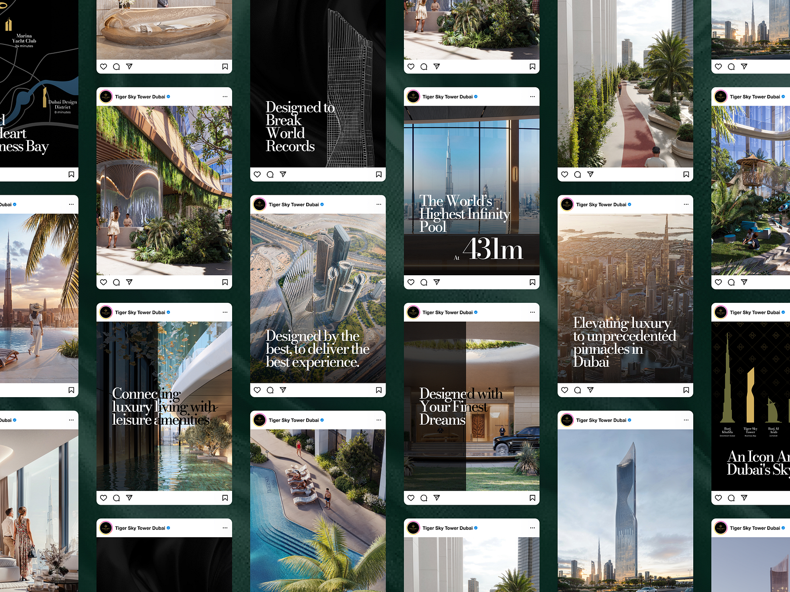 Dubai’s Tiger Sky Tower — Social Media Templates & Visual System by ...