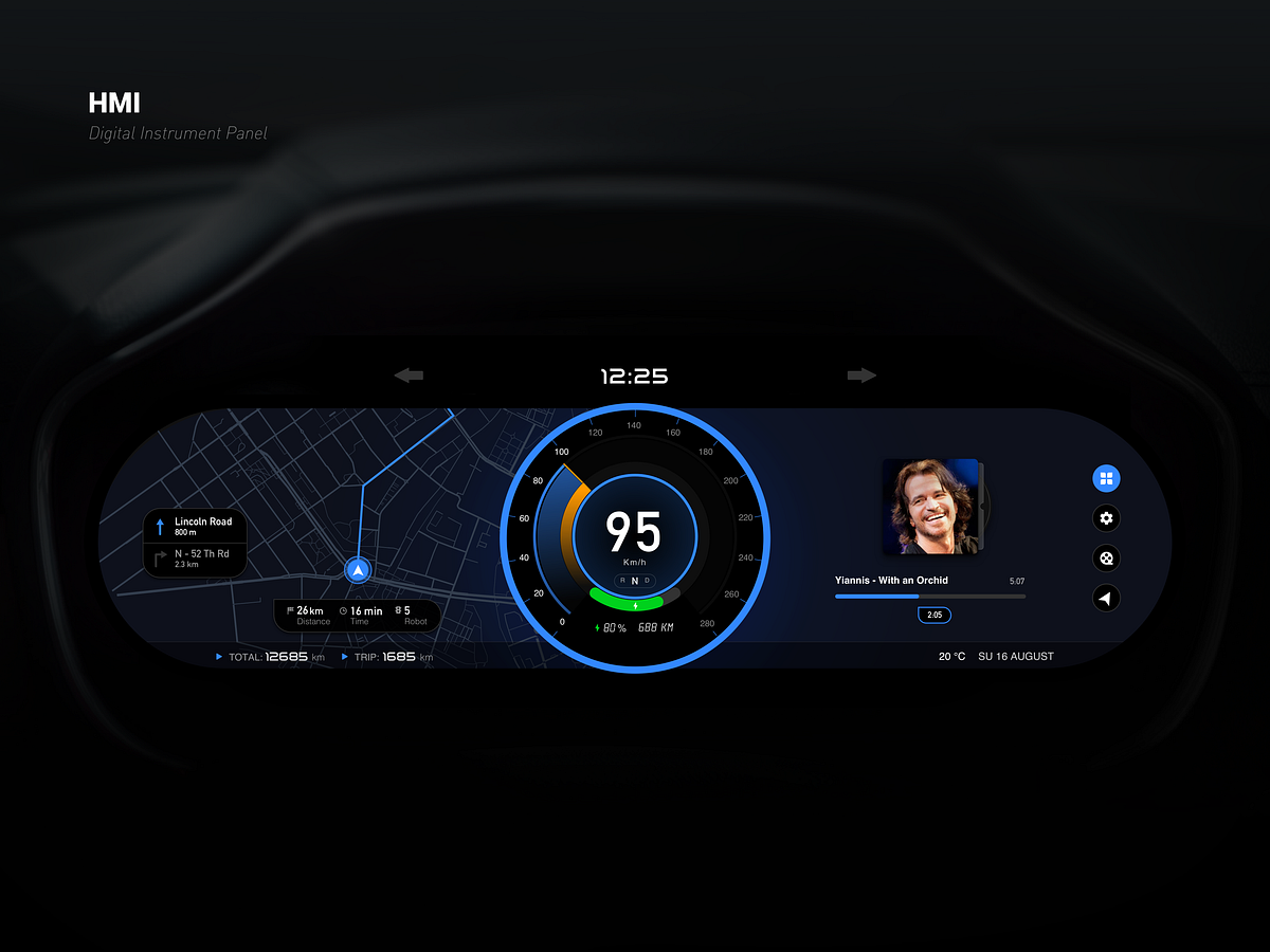 Car Hmi designs, themes, templates and downloadable graphic elements on ...