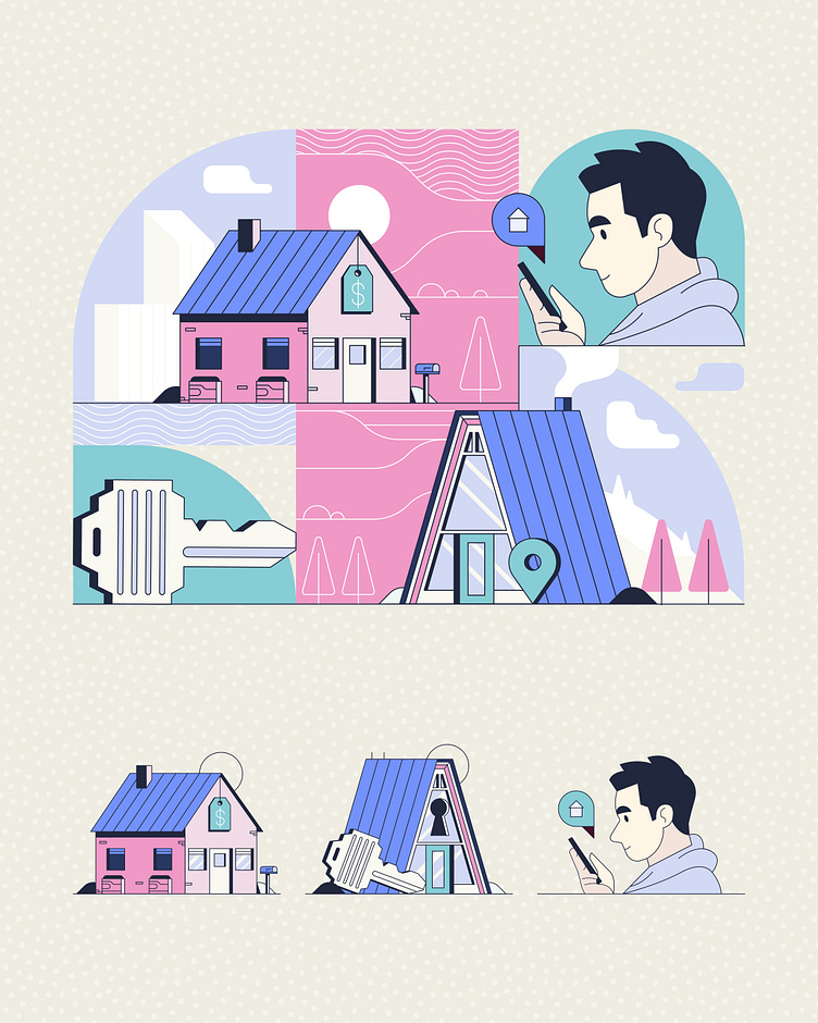 Didn’t Ship — Modular Illustration Exploration by Adam Grason on Dribbble