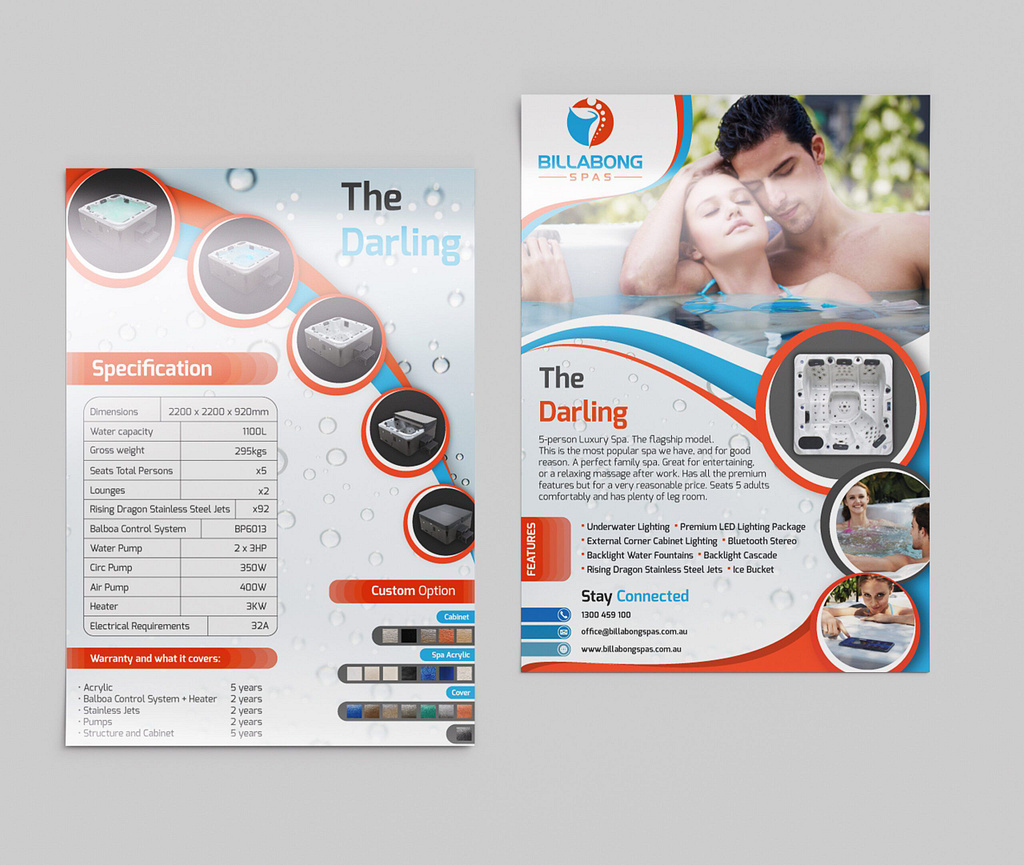 Luxury Spa Experience with Billabong Spas – Custom Flyer Design by HM ...