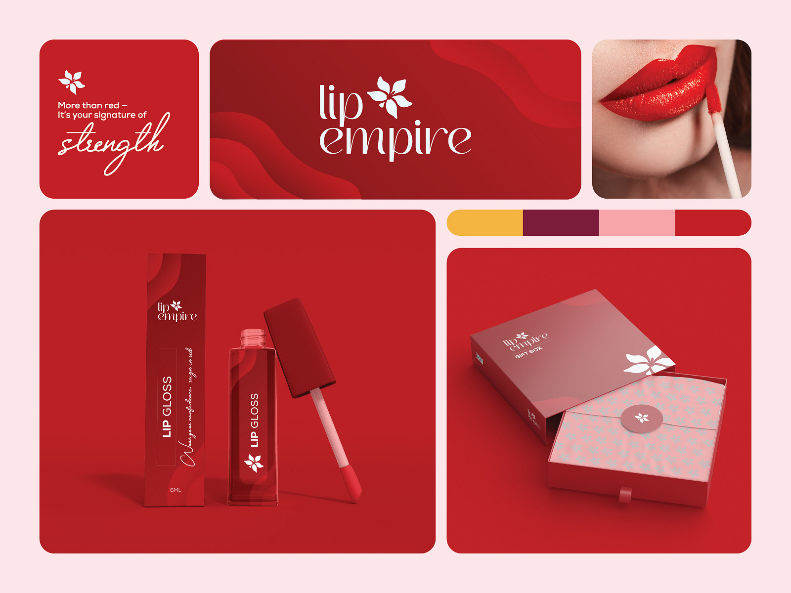 Lip Cosmetic logo - Packaging - Print design by Kahaf on Dribbble