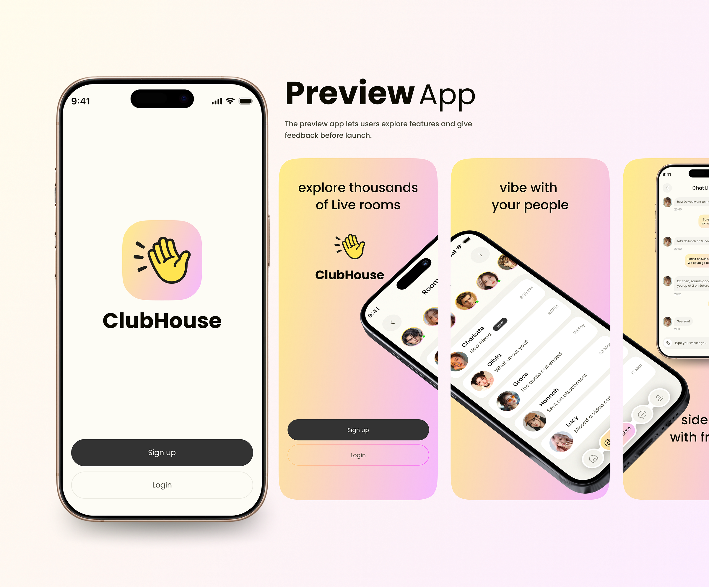 Social Voice Chat App UI by Habibur Rahman on Dribbble