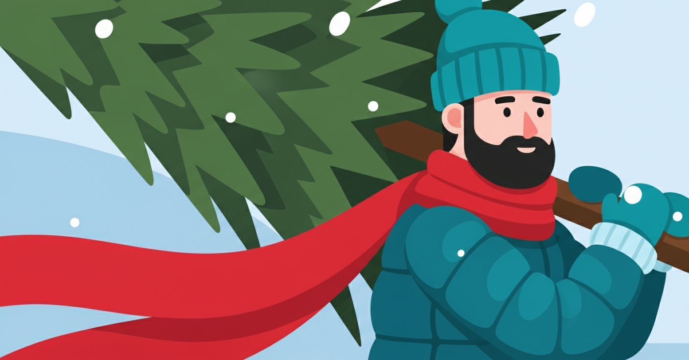 Flat Winter Holiday & Christmas Vector by Xin Yan on Dribbble