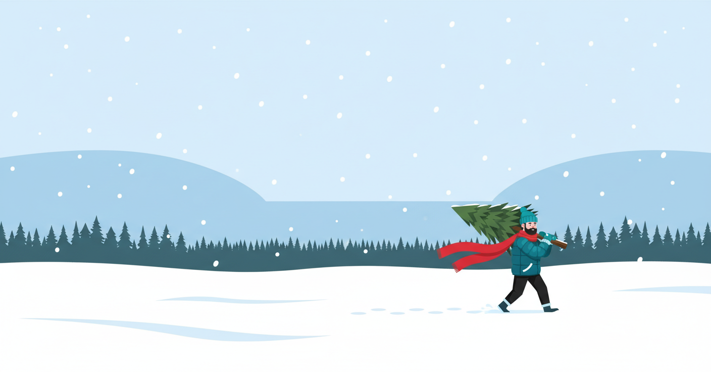 Flat Winter Holiday & Christmas Vector by Xin Yan on Dribbble