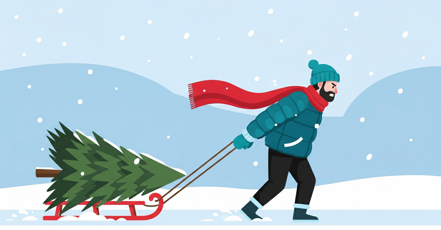 Flat Winter Holiday & Christmas Vector by Xin Yan on Dribbble