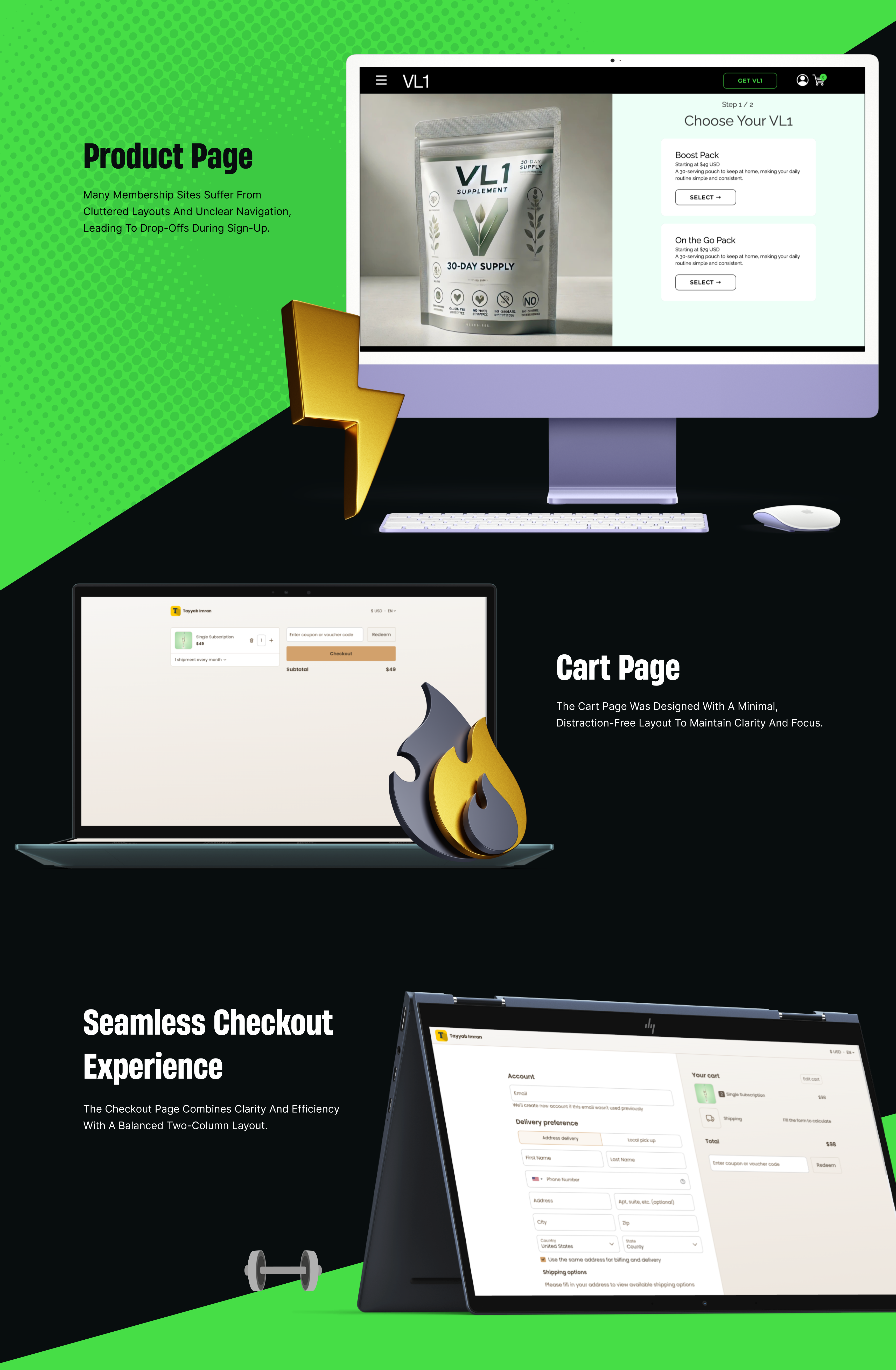 Designing a High-Conversion Fitness Supplement Store by Aqsa N on Dribbble