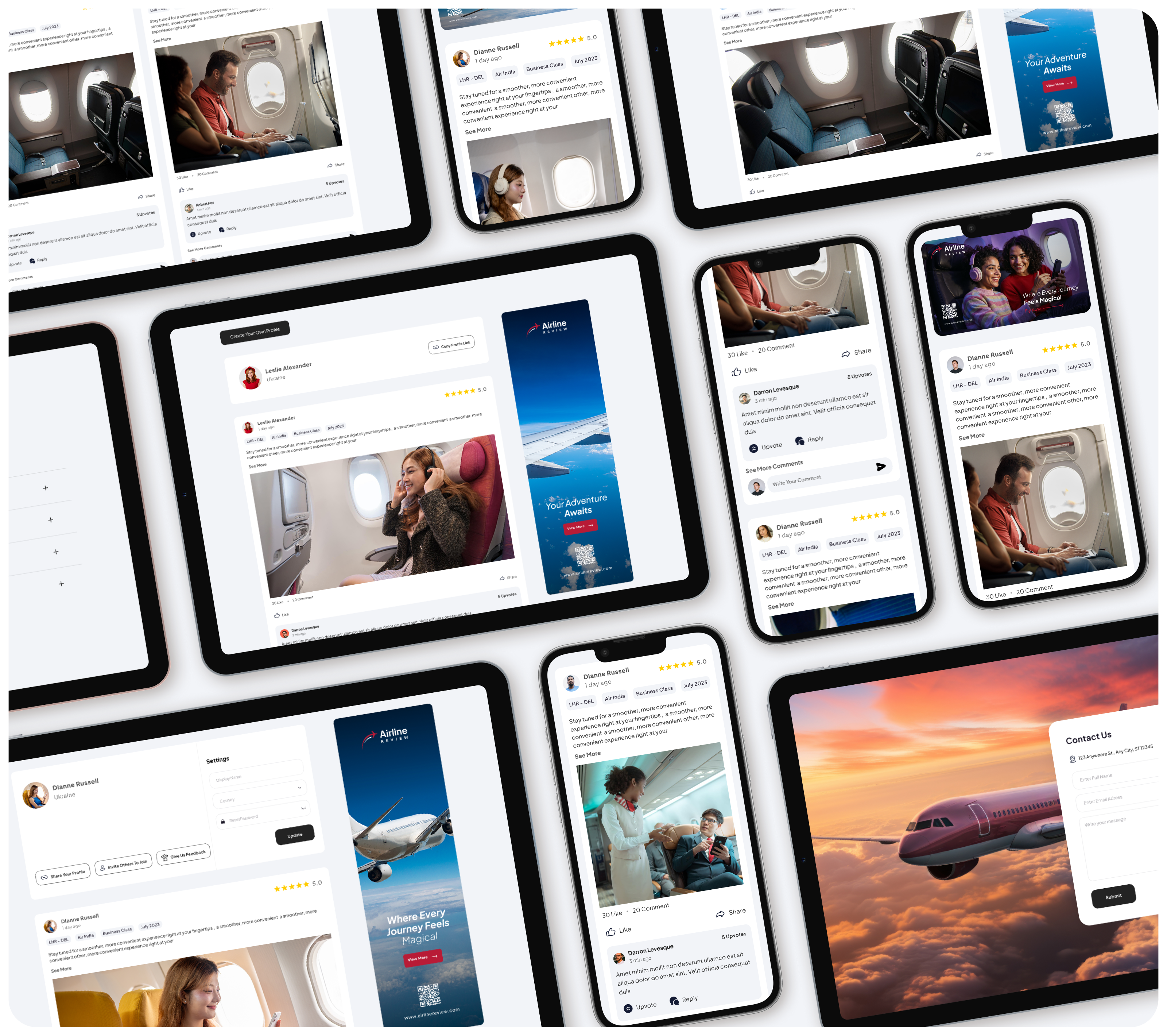 Airline Review Web UI/UX Design And Development by DeveloperLook on ...