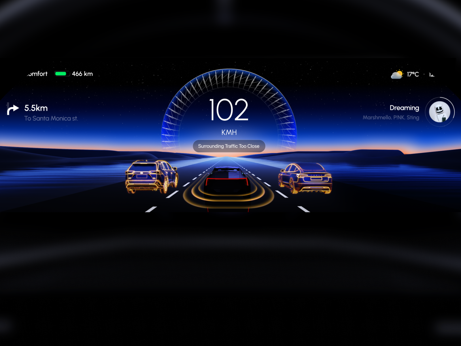 Automotive EV HMI Design — Car Cluster ADAS by AmazingUI by AmazingUI ...