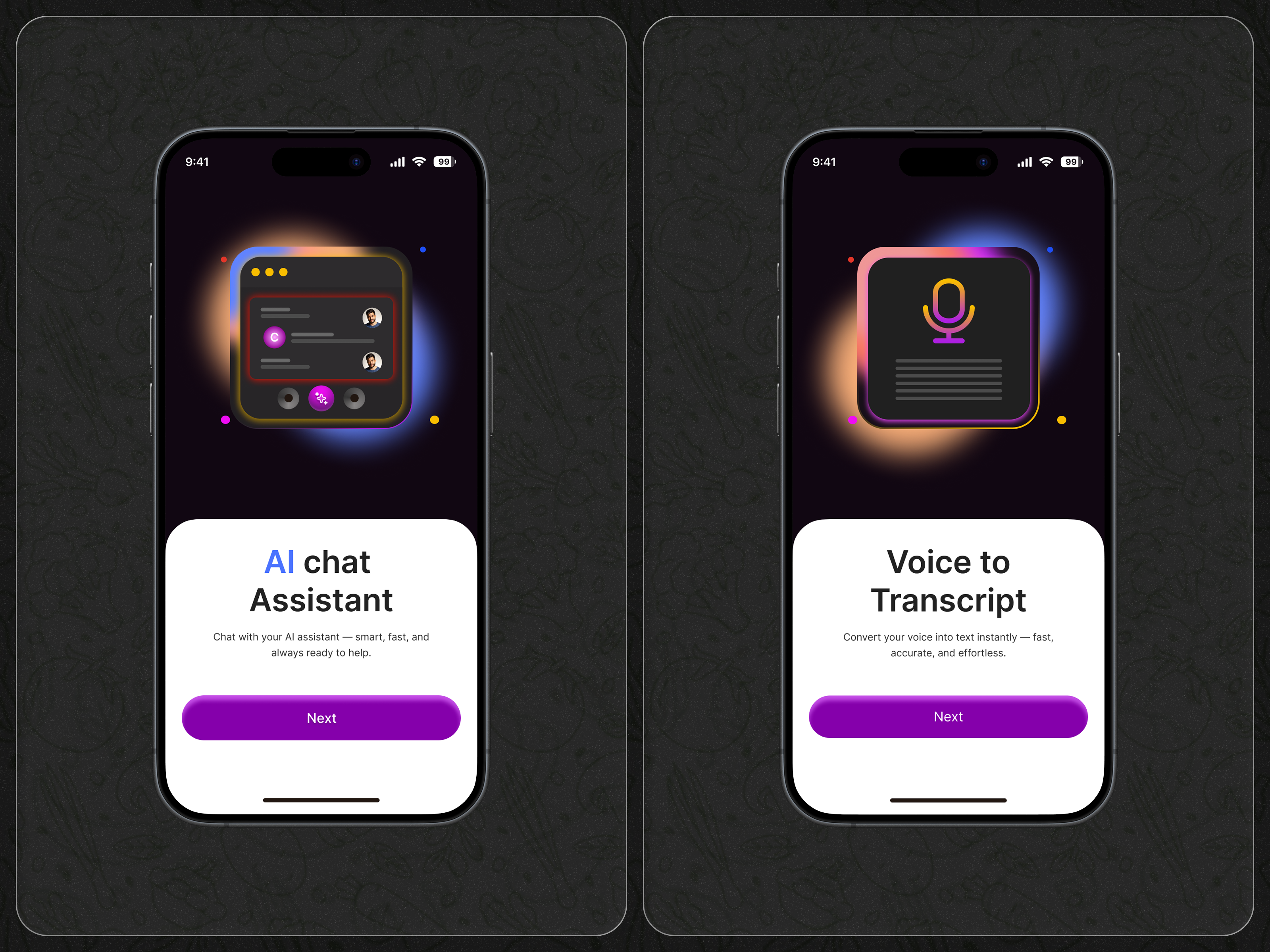 AI Assistant Mobile App UI Design by MaMuN AhAmEd on Dribbble