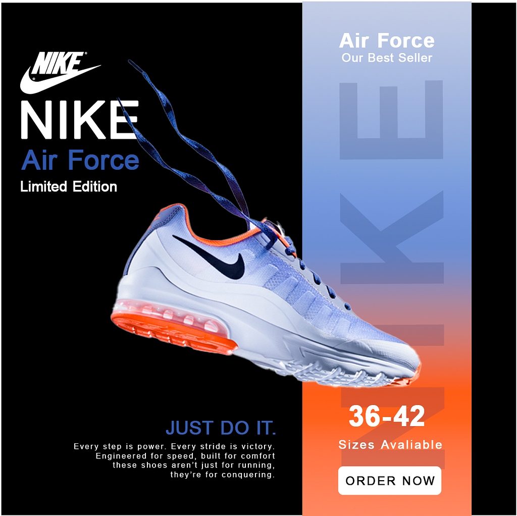 Nike Air Force Shoes Poster Design by Gayathiri Prakash on Dribbble