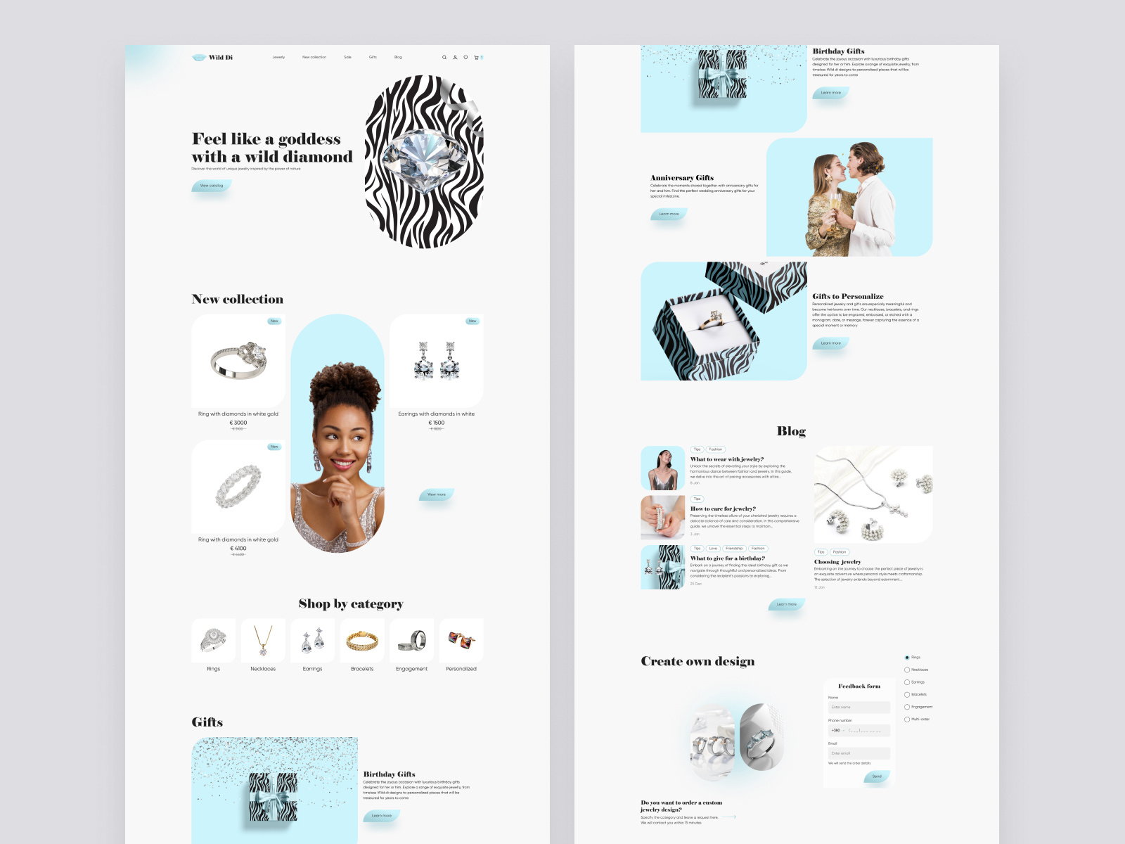 Wild Di — Luxury Jewelry E-commerce Website UX/UI by Anastasiia on Dribbble