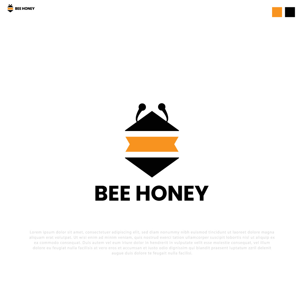 Honey Logo Design Logo Name BE Honey by Kabbo Gfx on Dribbble