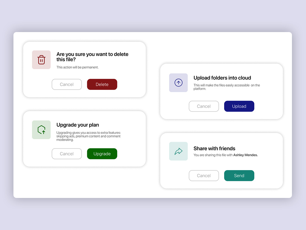 Confirmation Pop Up by Amanda Shimizu on Dribbble