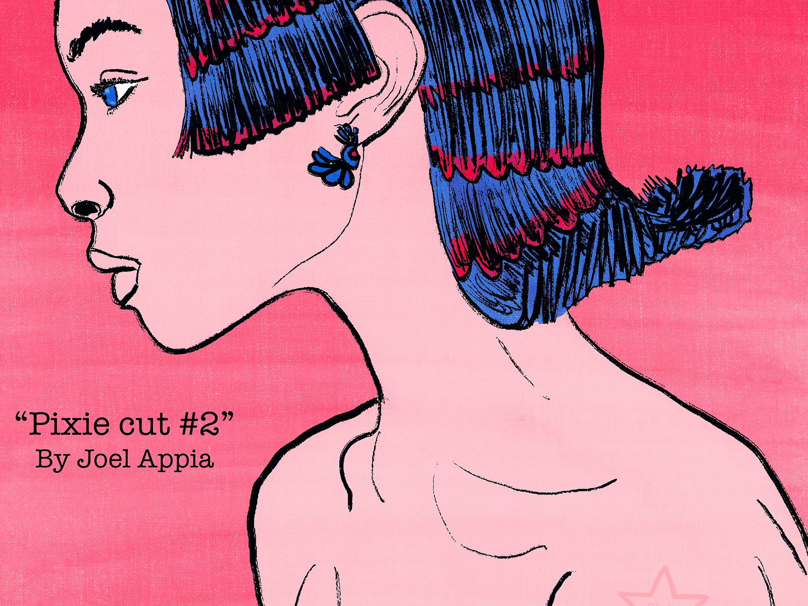“Pixie cut#2” illustration by Joel Appia on Dribbble