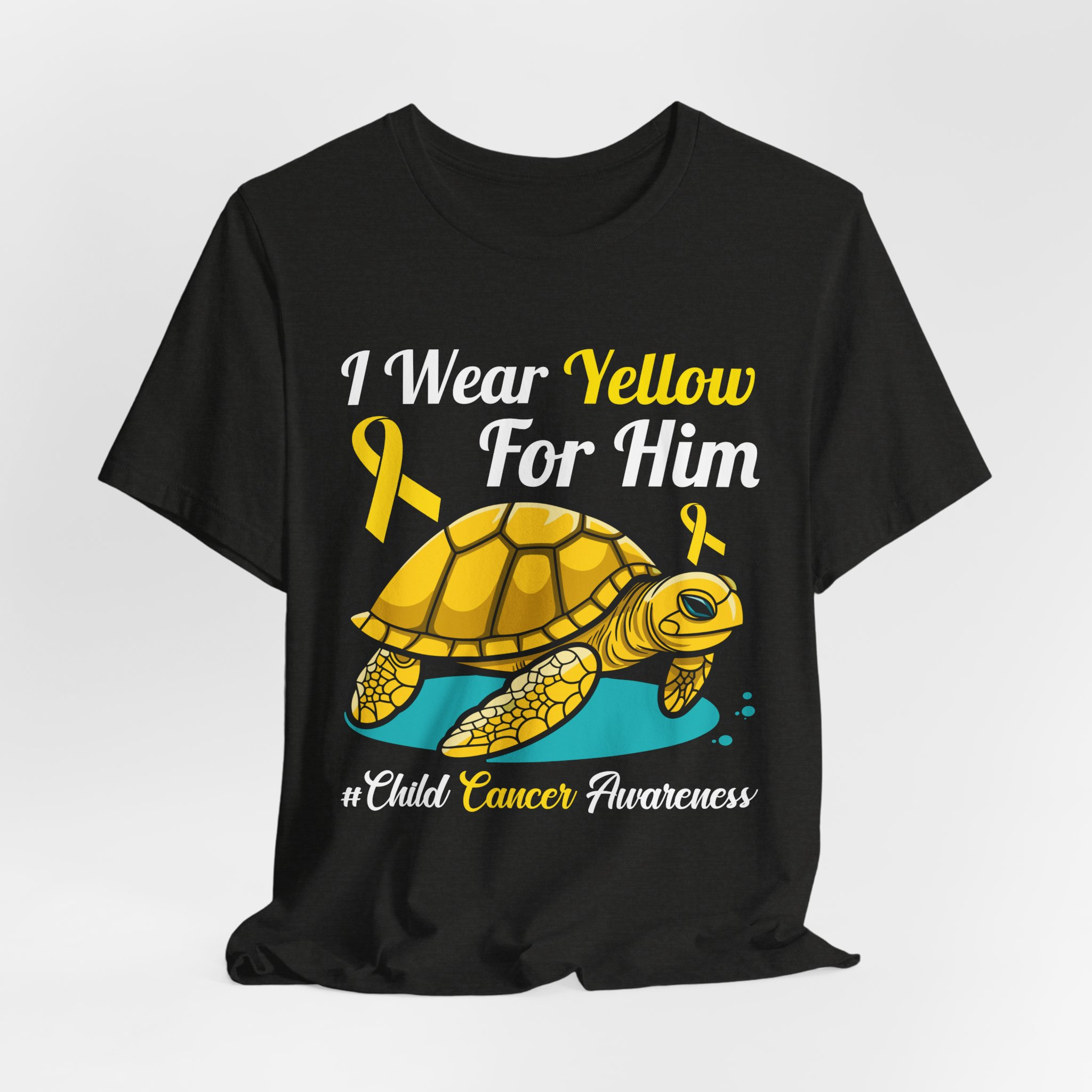 I Wear Yellow For Him Child Cancer T-shirt by Mouhcine Hammouda on Dribbble