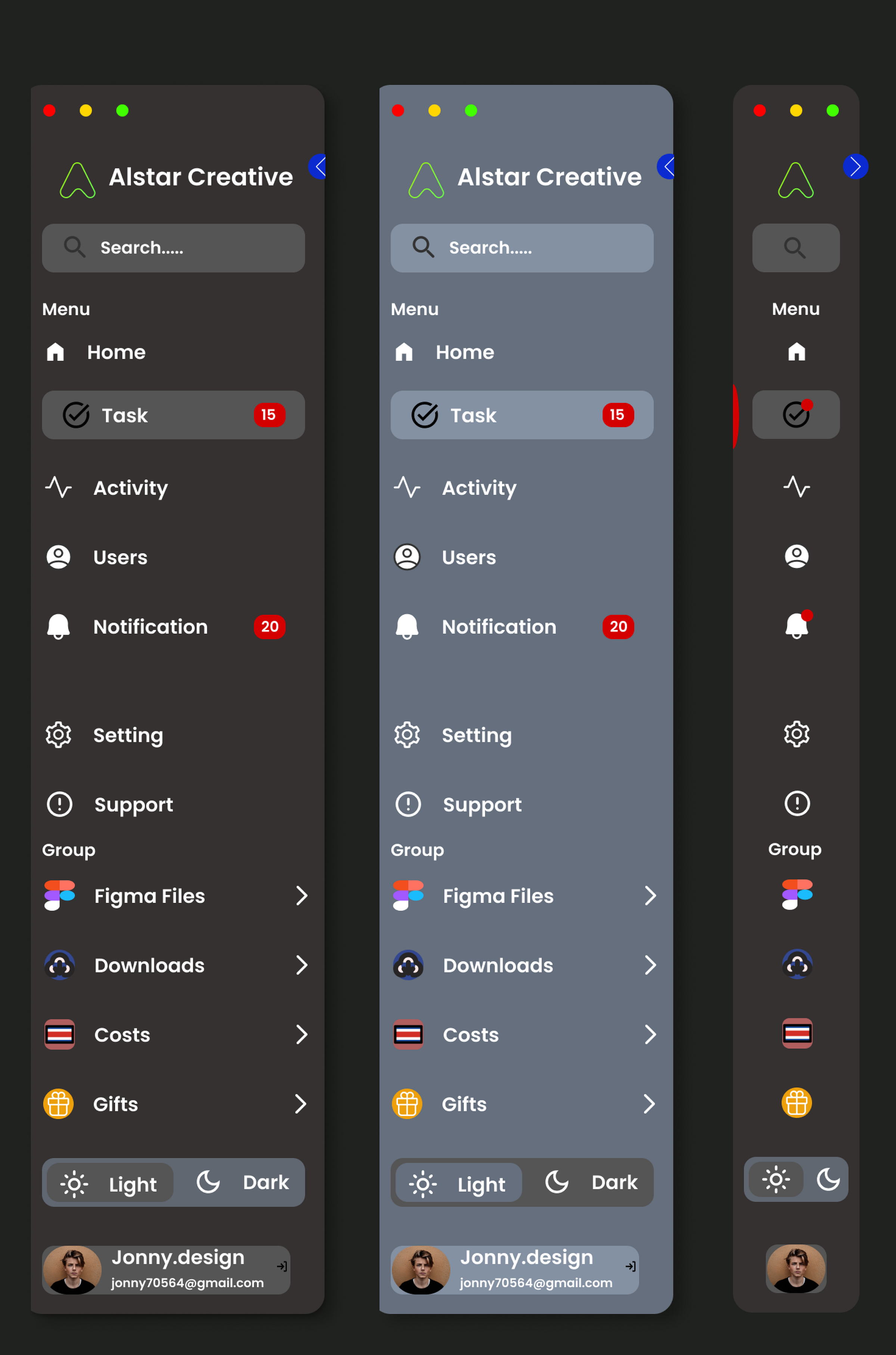 Menu Bar by reshu desai on Dribbble