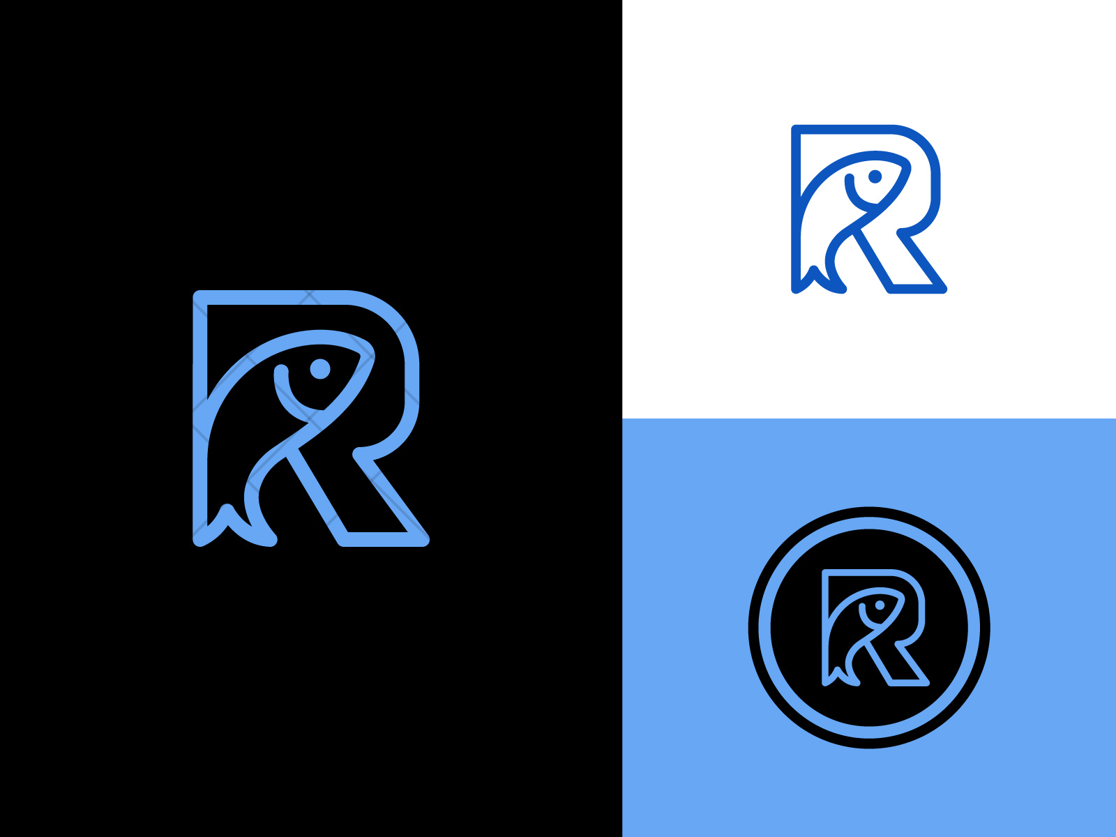 Fish Letter R Logo by Sabuj Ali on Dribbble