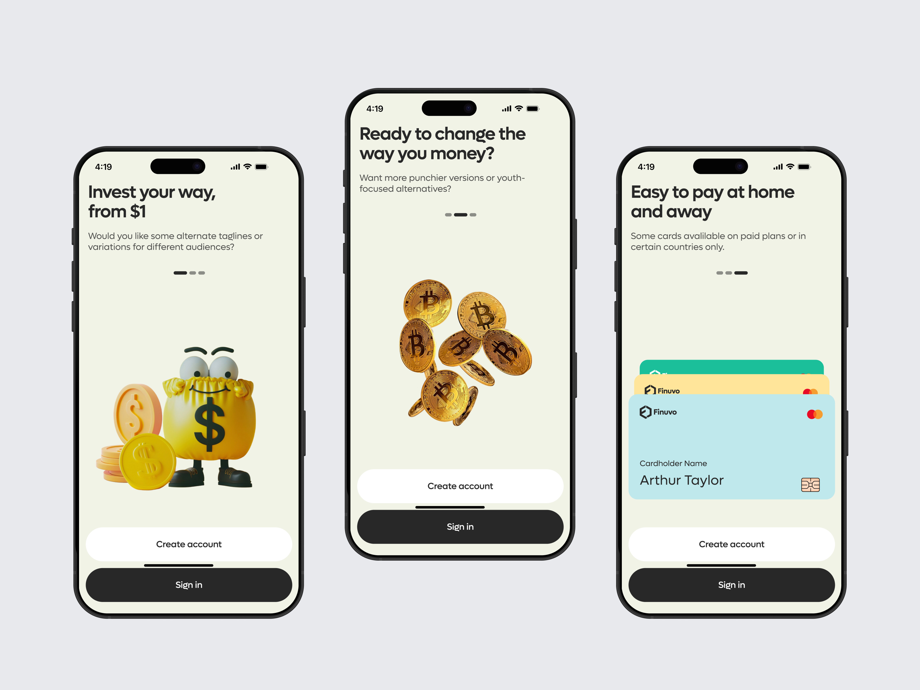 Finance App by Oripio on Dribbble