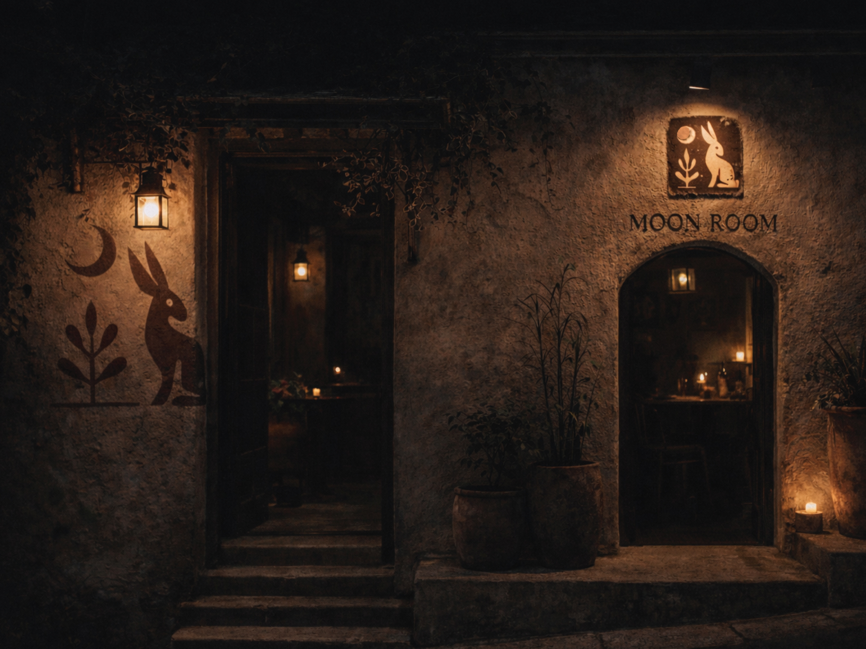 Moon Room Illustrated Logo Design by Gregory Grigoriou on Dribbble