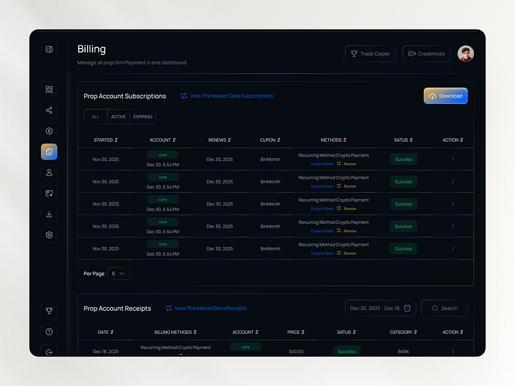 Account Billing & Subscriptions Flow by Finhub Agency on Dribbble