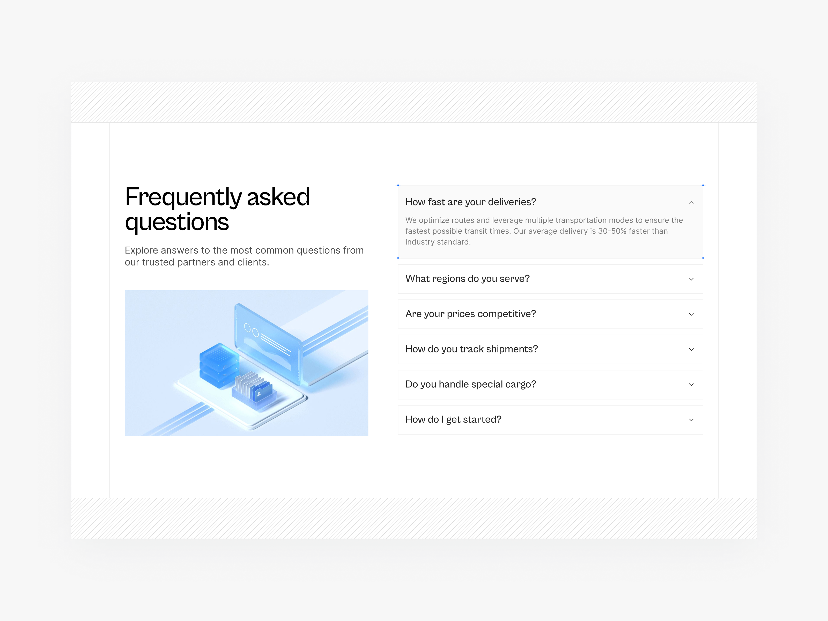 FAQ section ui design by Josim for Zain's Studio on Dribbble