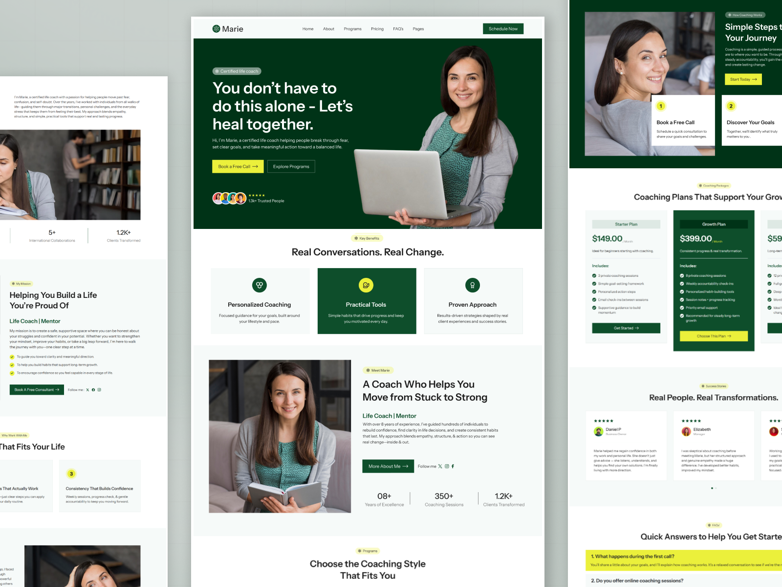 Life Coaching Website UI - Calm, Supportive & Human by Raddito Agency ...