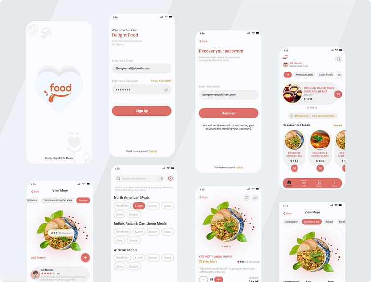 Delight Healthy Food App by Muhammad Nawaz on Dribbble