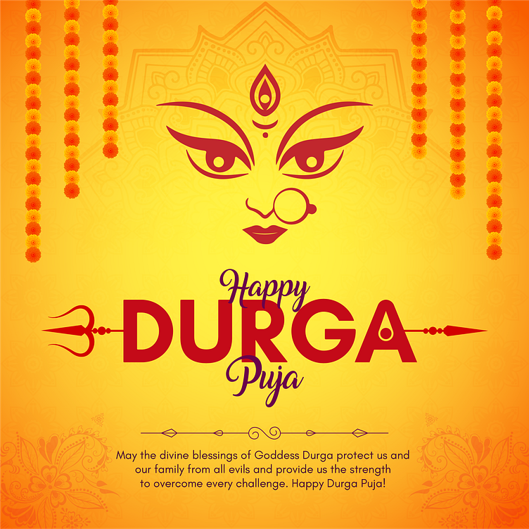 Durga Puja Social Media Post by Pritom Saha on Dribbble