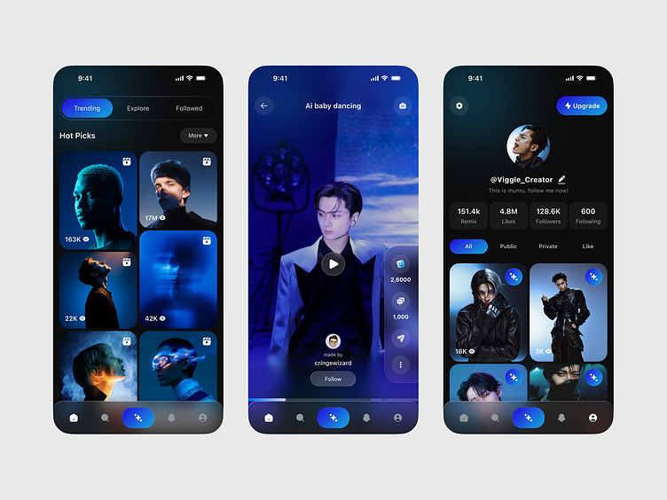 AI-powered social media meme maker app by UI Tapu on Dribbble