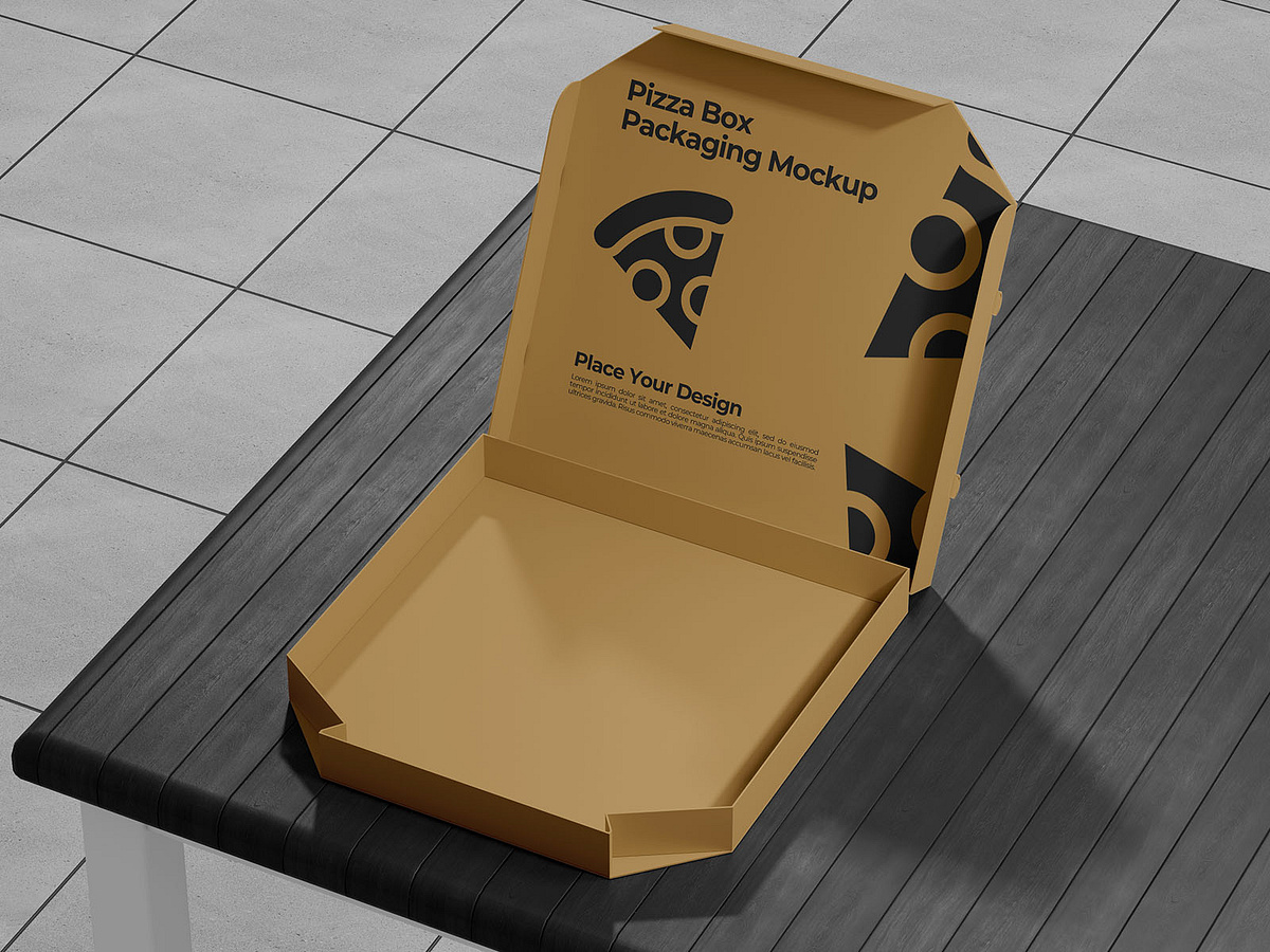 Pizza Box Packaging Mockup Template by mrfauzi on Dribbble