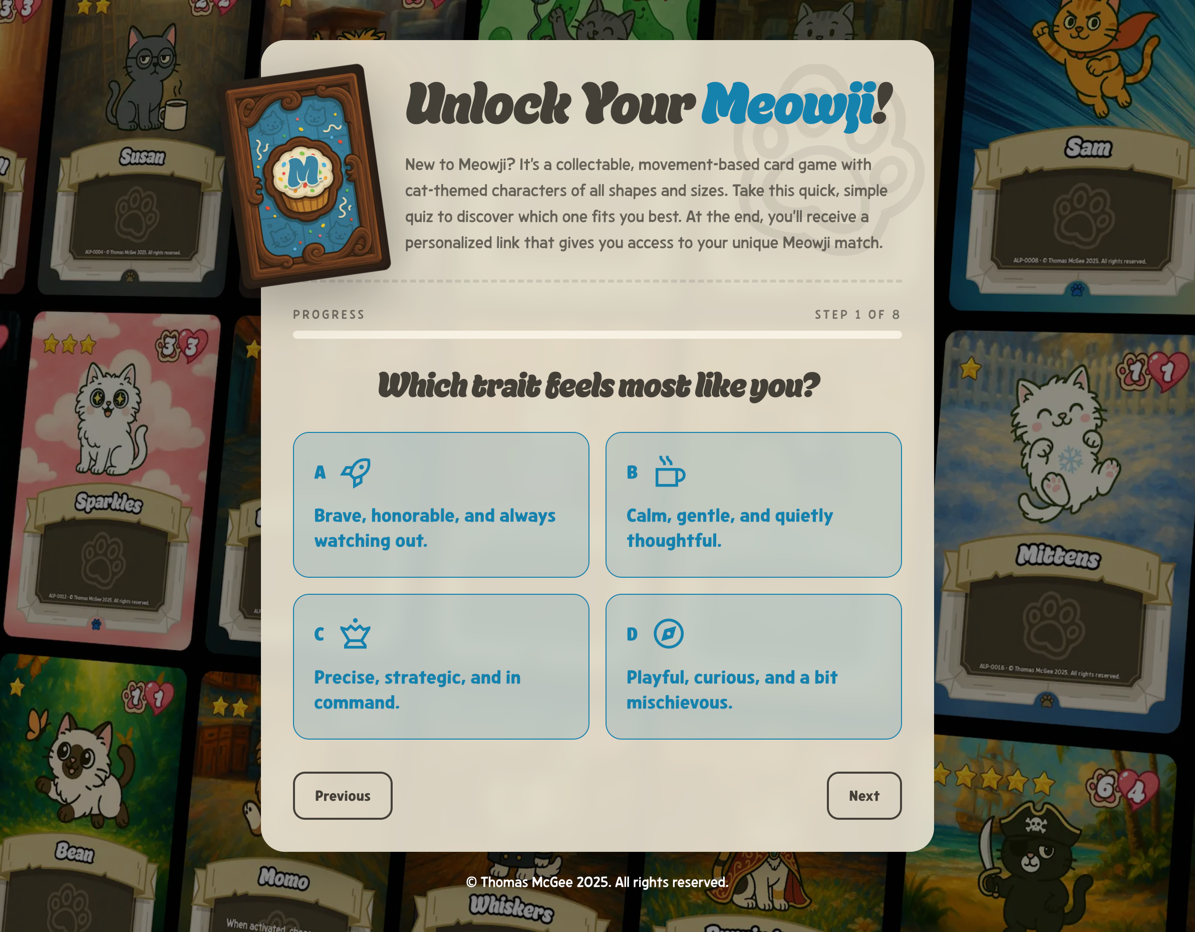 Meowji TCG Custom Quiz by Thomas McGee on Dribbble