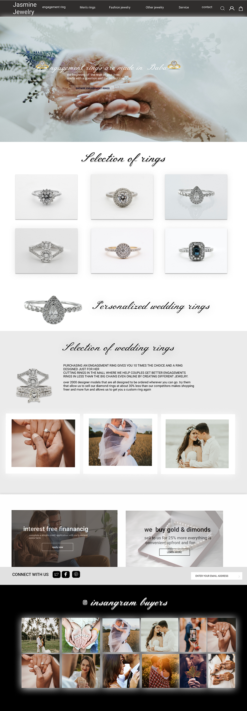 Web Design Practice – Luxury Jewelry Store UI/UX by shiran on Dribbble