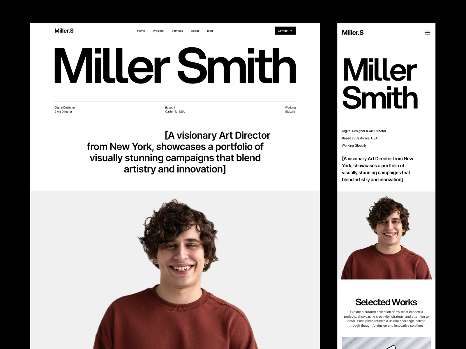 Personal Portfolio website by Quix Studio on Dribbble