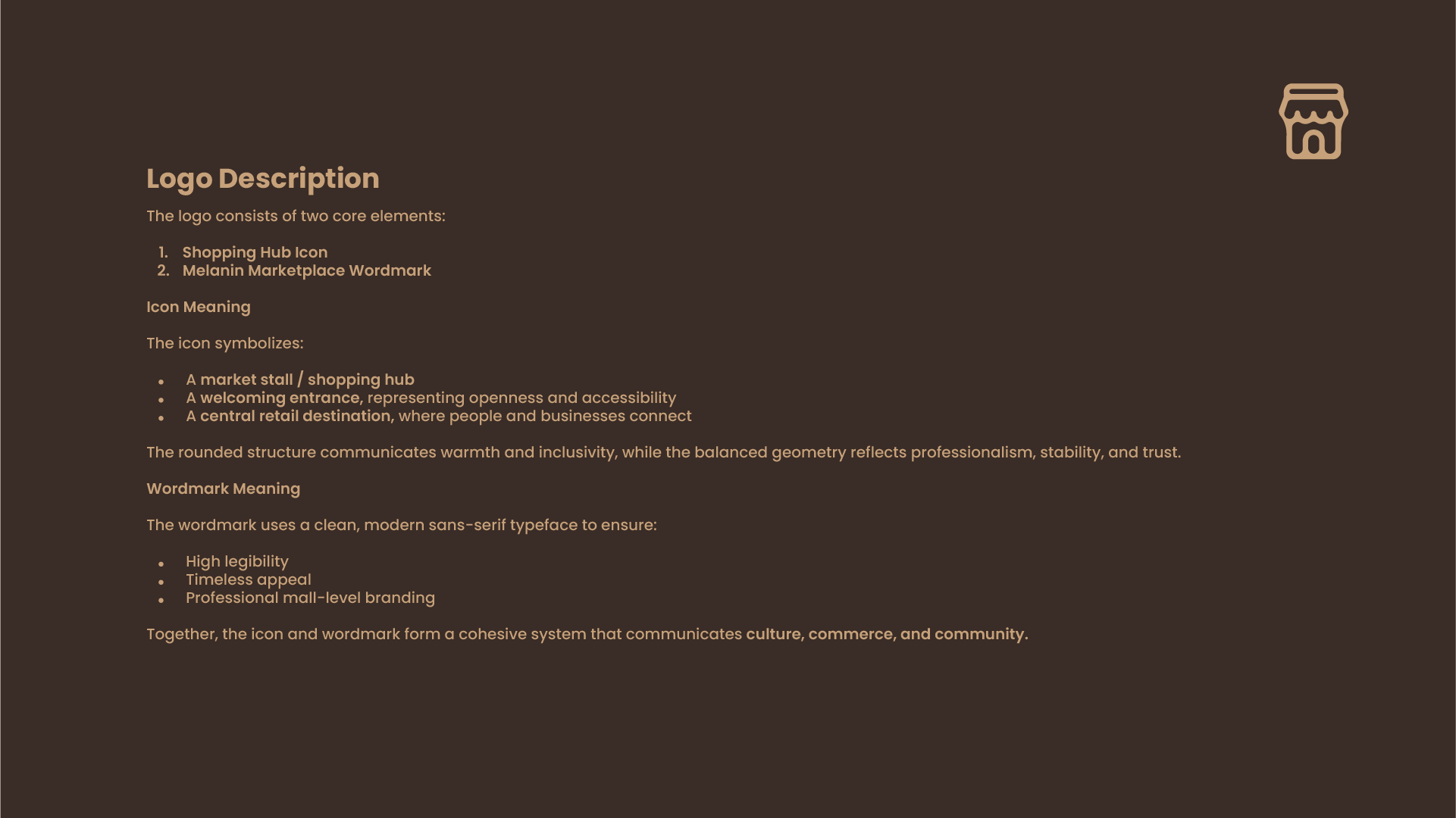 Melanin Marketplace — Brand Identity & Guidelines Design by KINGSLEY ...