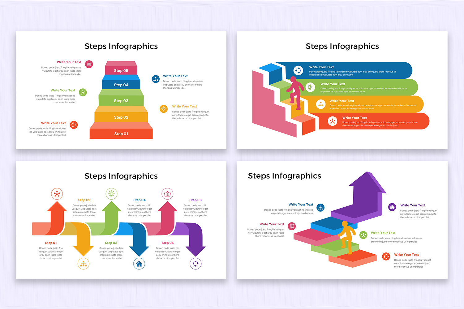 Steps Infographics Presentation Template by SlideStack on Dribbble