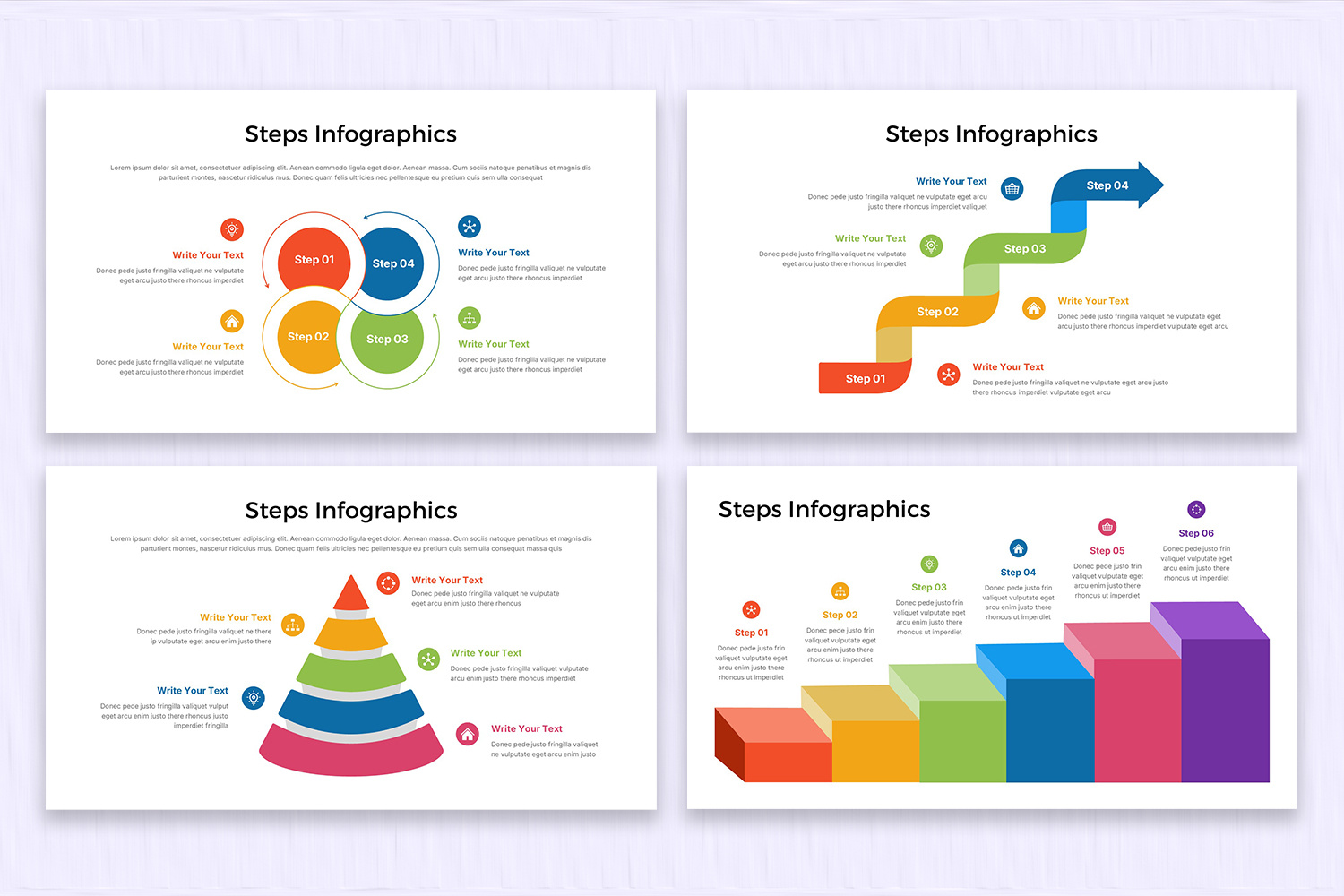 Steps Infographics Presentation Template by SlideStack on Dribbble