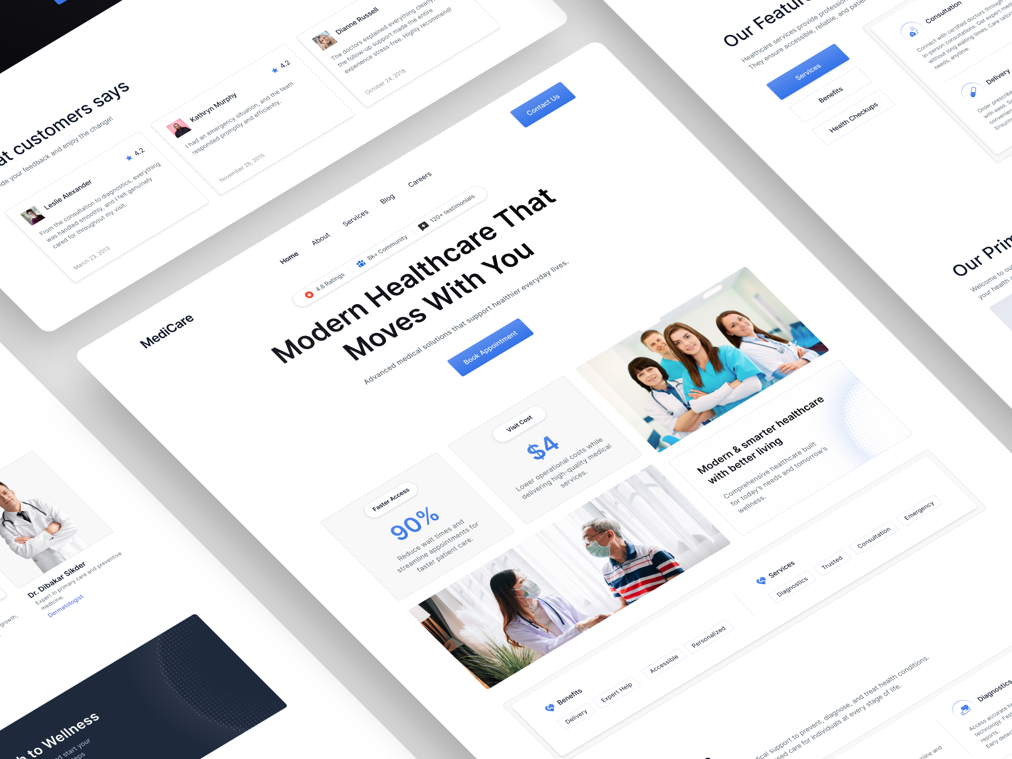 Modern Healthcare Landing Page UI by sourav barua on Dribbble