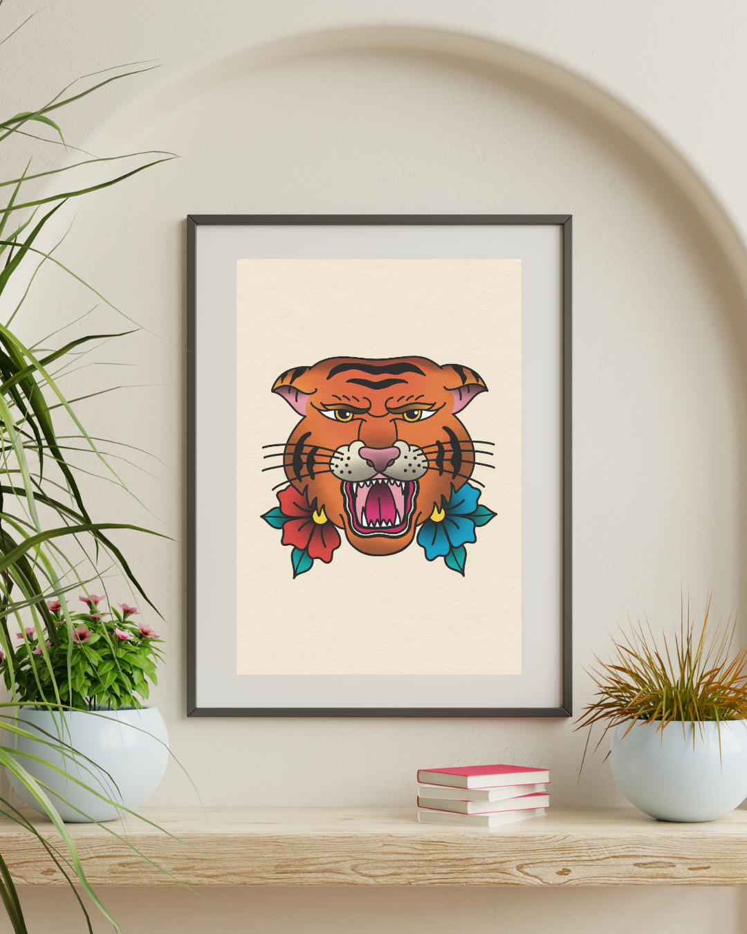 Tiger Head Tattoo Style Illustration by Esther Denton on Dribbble