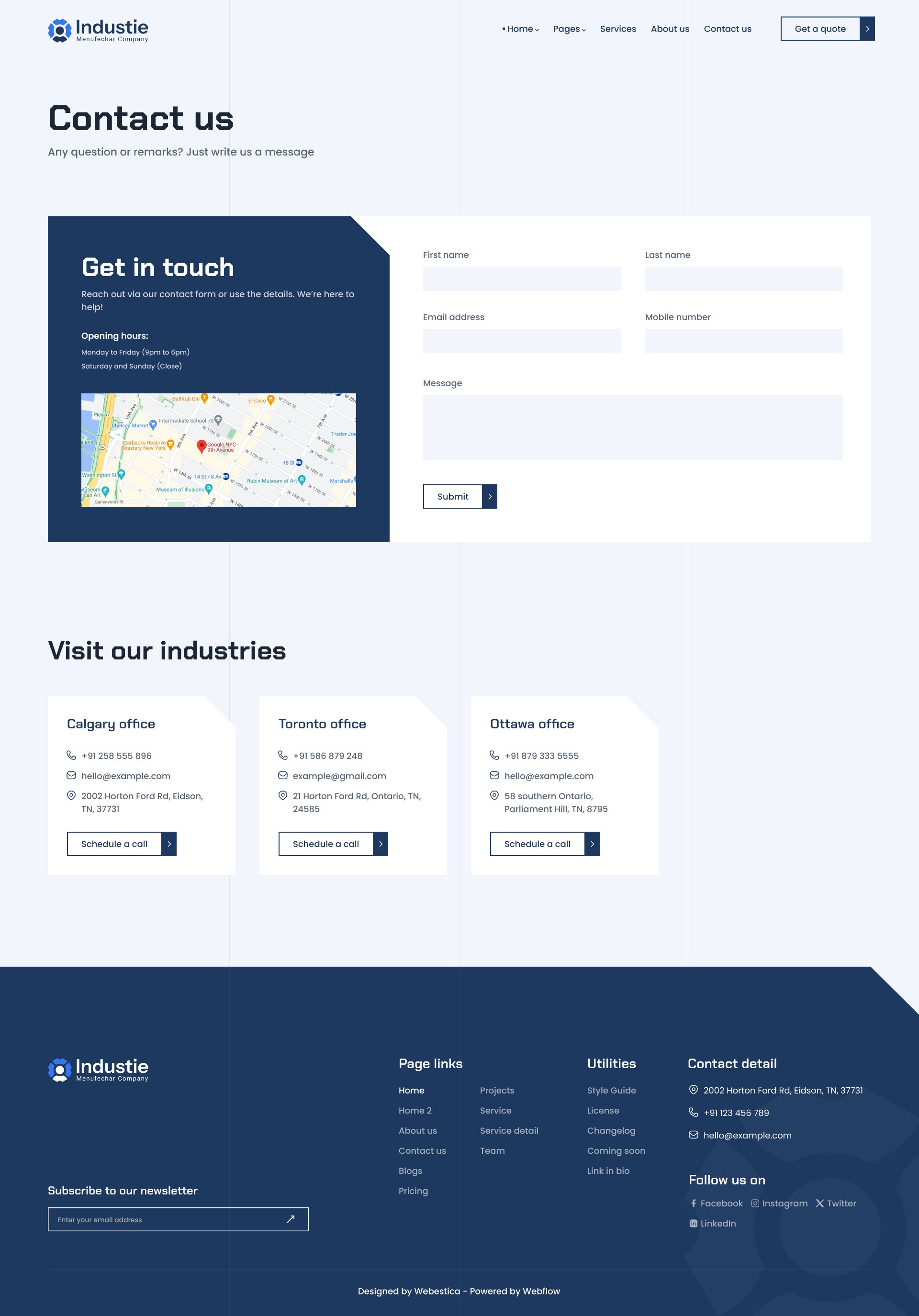 Industrial & Manufacturing website by Prashant Tandel on Dribbble